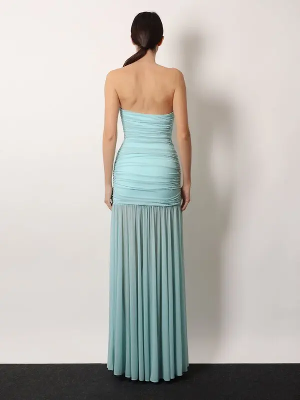 Retrofete Stretch Fabric Adele Long Dress - Green