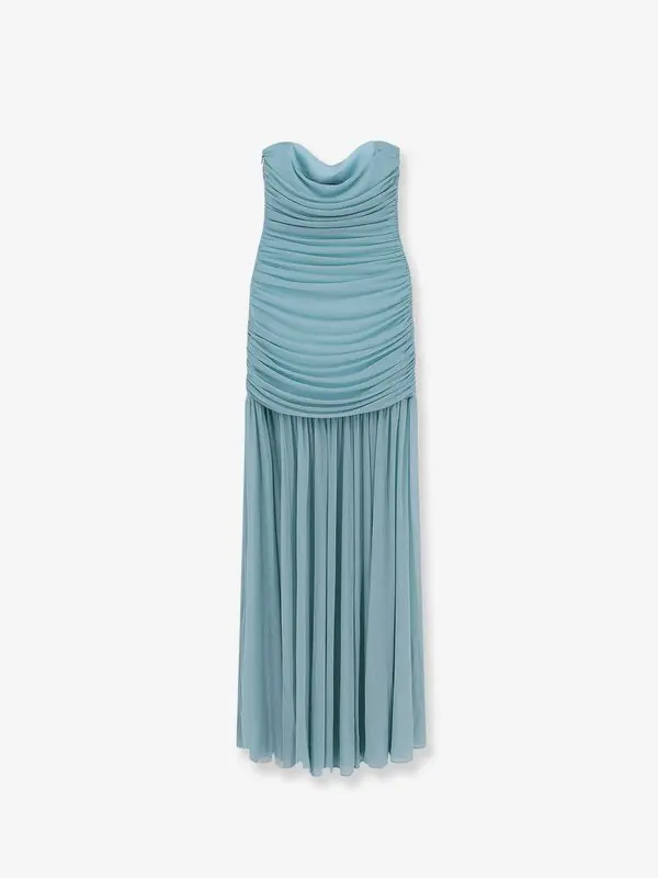 Retrofete Stretch Fabric Adele Long Dress - Green