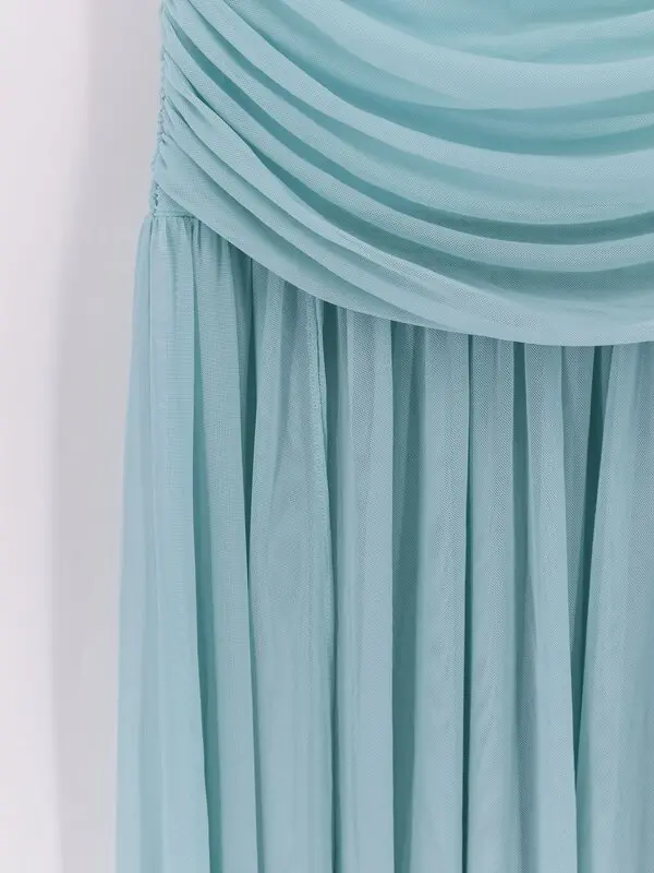 Retrofete Stretch Fabric Adele Long Dress - Green