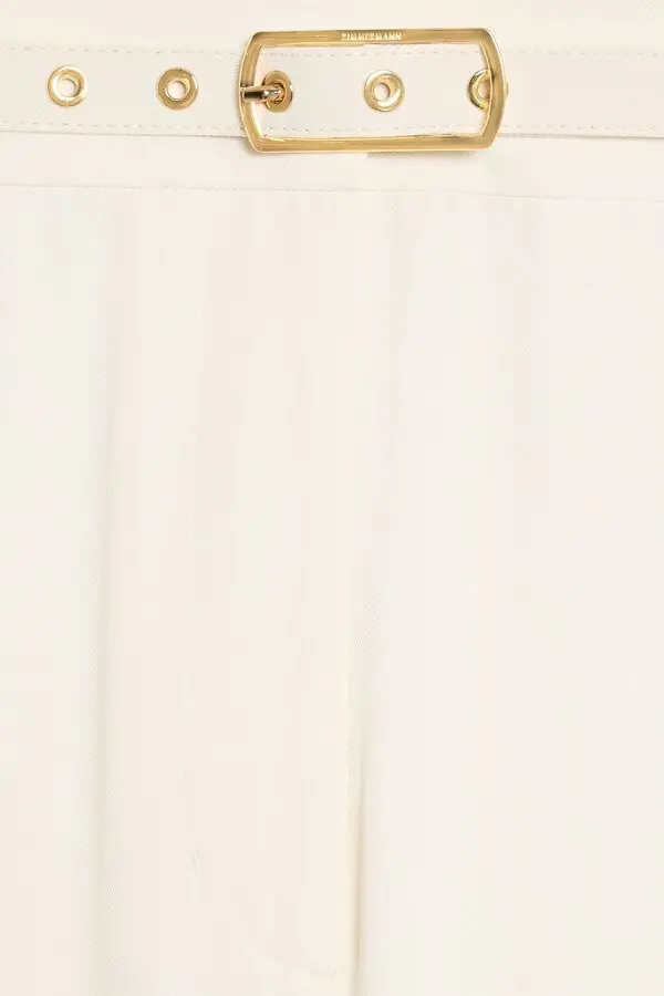 Zimmermann Belted Twill Wide-leg Pants