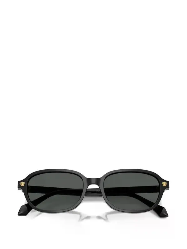 Versace Oval-frame Medallion Sunglasses - Black