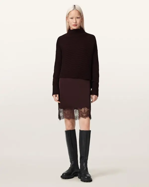 ALLSAINTS Eloise 2-in-1 Sweater Dress - Red