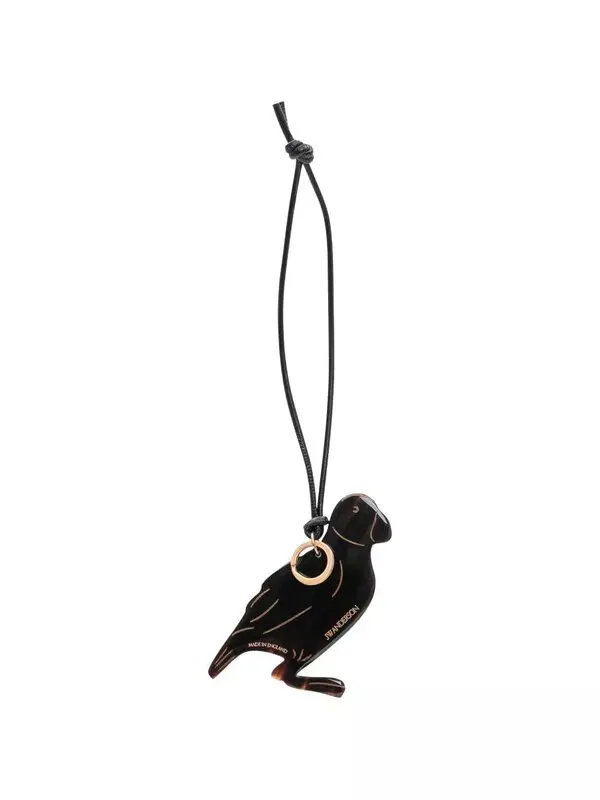 JW Anderson Puffin Leather Charm - Black