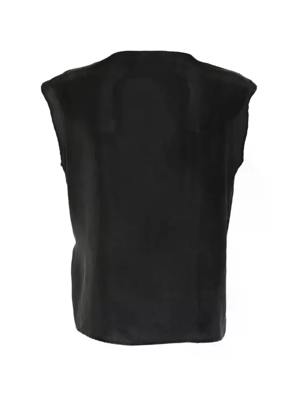 P.a.r.o.s.h Saxon Tie Detail Blouse - Black