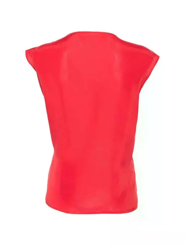 P.a.r.o.s.h Saxon Tie Waist Blouse - Red