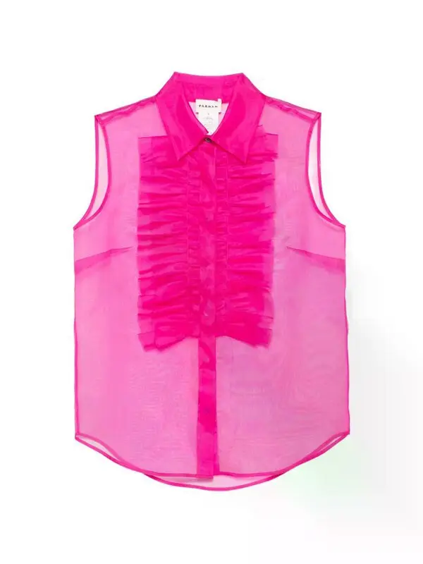 P.a.r.o.s.h Shake Ruffled Shirt - Pink