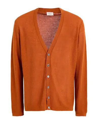 DANIELE FIESOLI Silk And Linen Cardigan - Rust