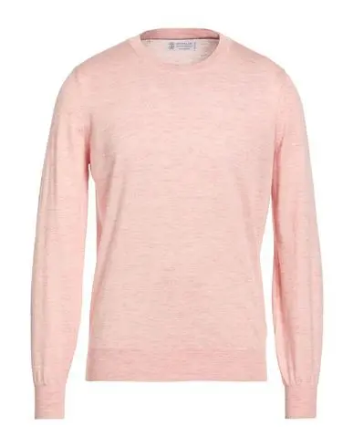 Brunello Cucinelli Light Cashmere, Silk, And Linen Sweater - Light Pink