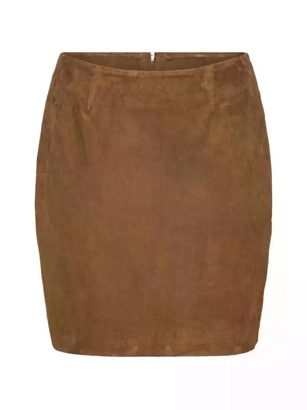 ROTATE BY BIRGER CHRISTENSEN Suede Mini Skirt - Brown