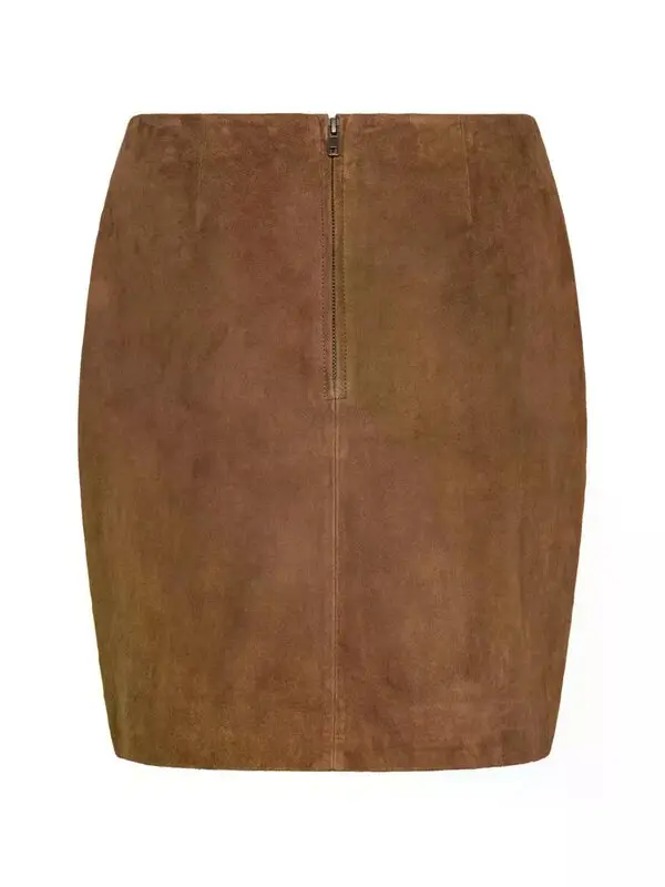 ROTATE BY BIRGER CHRISTENSEN Suede Mini Skirt - Brown