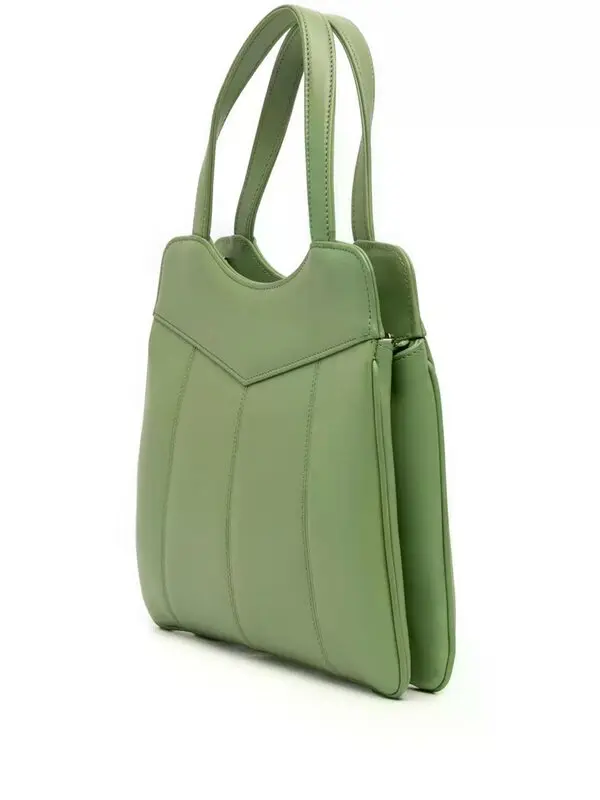 Gucci Petite Gg Leather Tote Satchel - Green