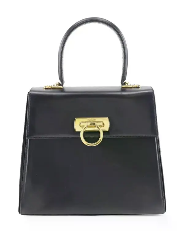 FERRAGAMO 2000-2020 Leather Gancini Iconic Top Handle Bag