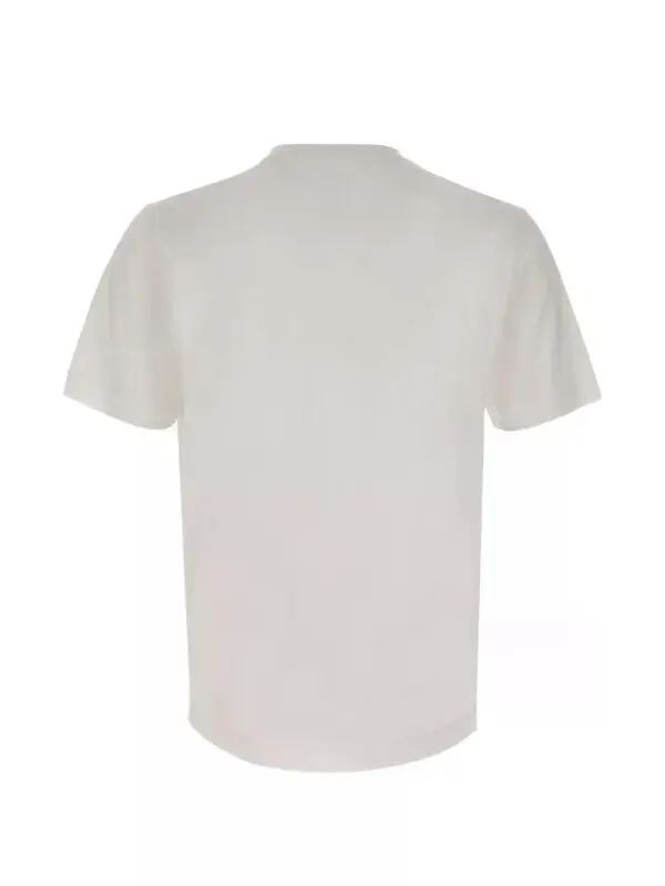 DIKTAT Crew-neck Side-slits T-shirt - White