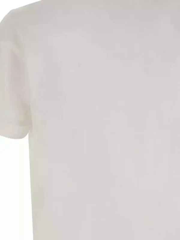 DIKTAT Crew-neck Side-slits T-shirt - White