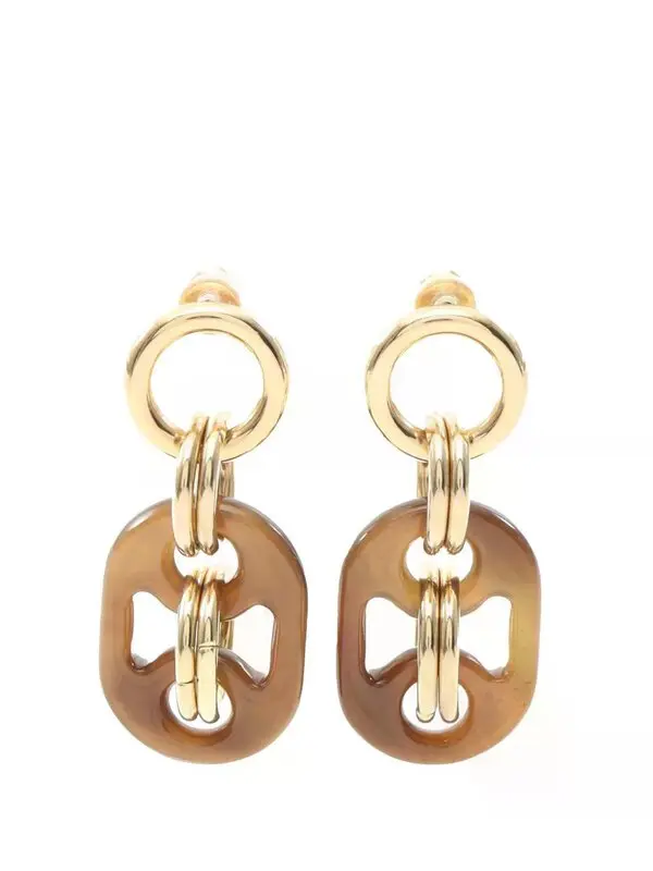 Hermès Eurydice Horn Earrings - Brown