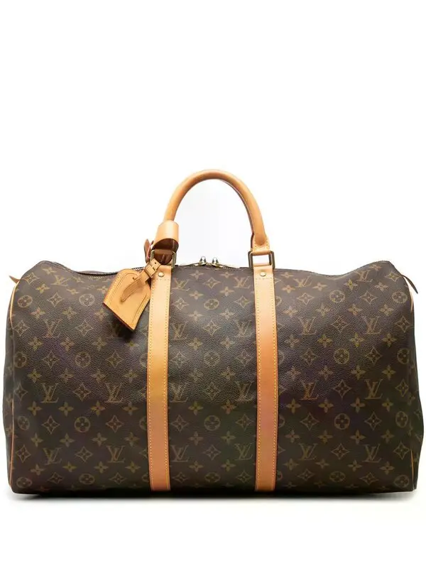LOUIS VUITTON 1999 Monogram Keepall 50 Travel Bag - Brown