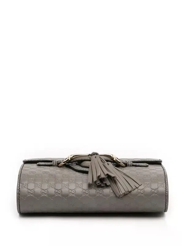 Gucci Mini Micro Guccissima Emily Crossbody Bag - Grey