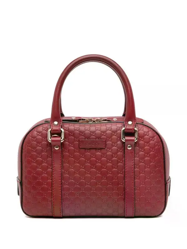 Gucci Small Microissima Bree Satchel - Red