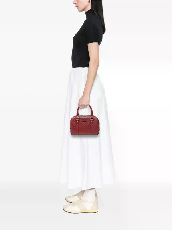 Gucci Small Microissima Bree Satchel - Red