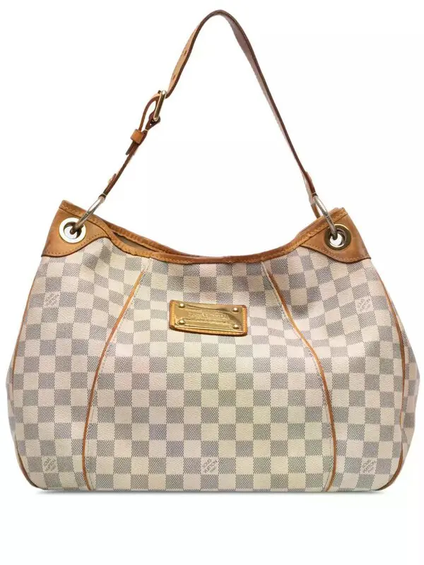 LOUIS VUITTON 2009 Damier Azur Galliera Pm Shoulder Bag - White