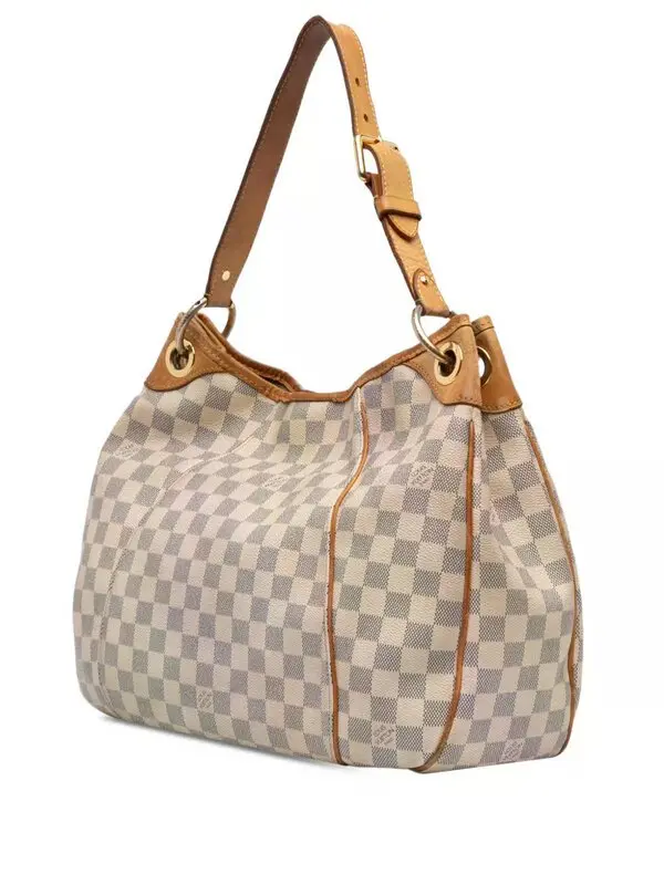 LOUIS VUITTON 2009 Damier Azur Galliera Pm Shoulder Bag - White