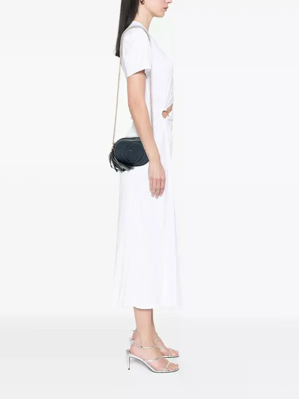 Gucci Mini Pebbled Calfskin Soho Chain Crossbody Bag - Blue