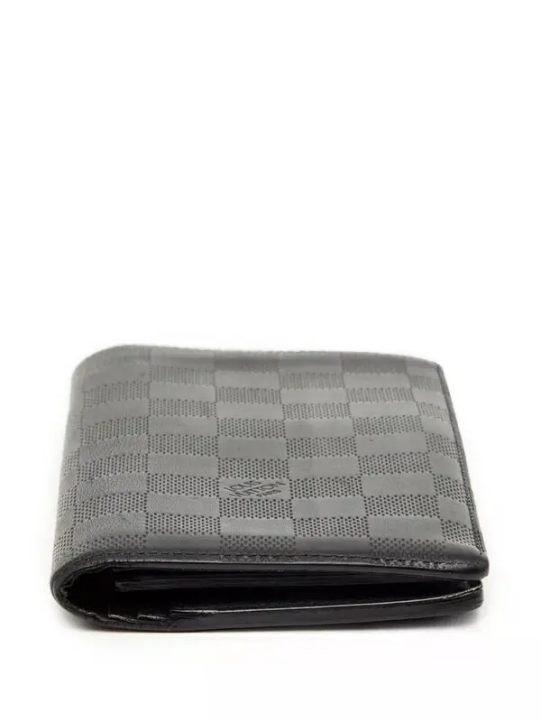 LOUIS VUITTON 2000-2025 Damier Infini Portefeuille Brazza Long Wallets - Black