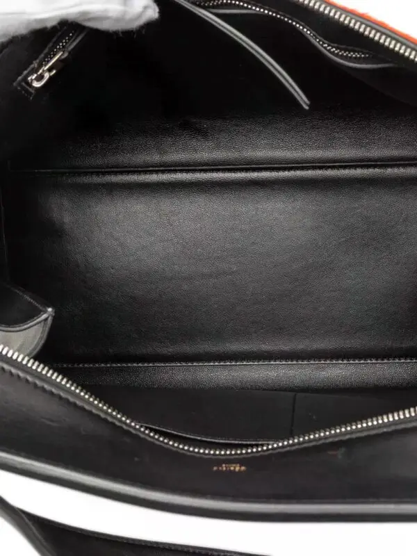 Celine 2012 Medium Bicolor Leather And Pony Hair Edge Handbag