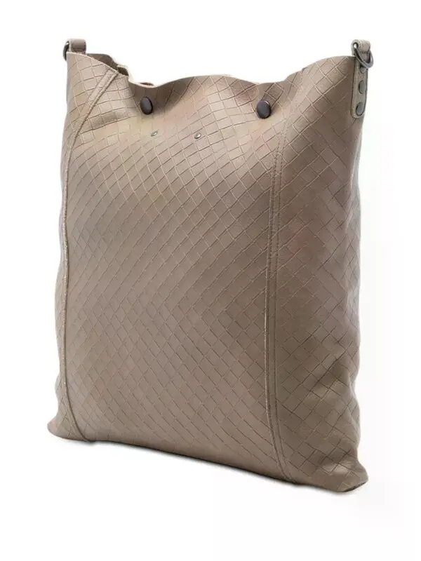 Bottega Veneta 2012-2026 Leather Intrecciomirage Crossbody Bag - Brown