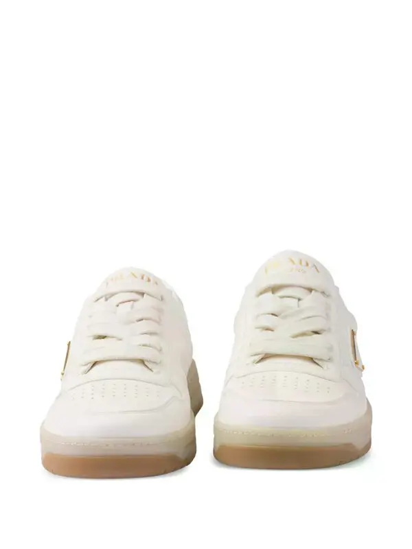 Prada Downtown Nappa Leather Sneakers - Neutrals