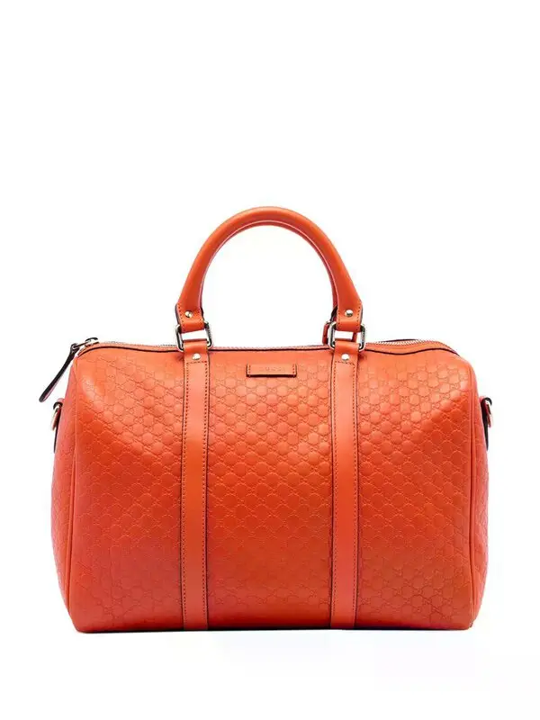 Gucci Medium Micro Guccissima Boston Satchel - Orange
