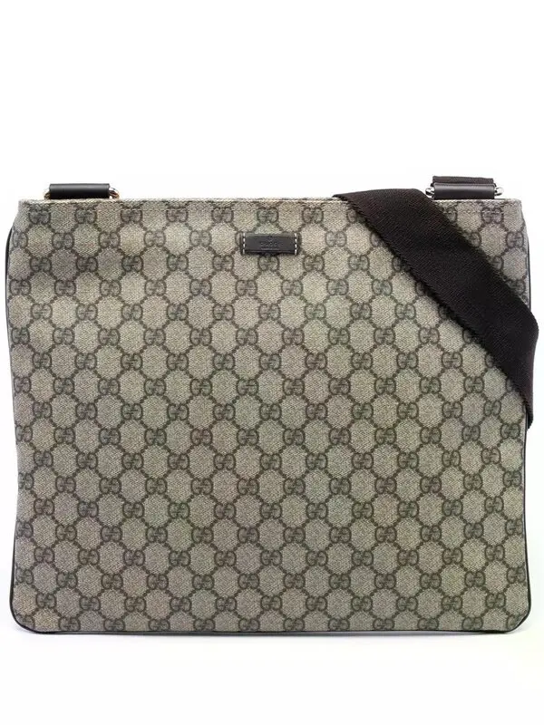 Gucci Gg Supreme Crossbody Bag - Brown
