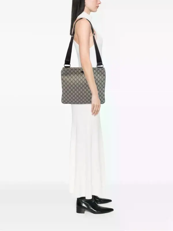 Gucci Gg Supreme Crossbody Bag - Brown