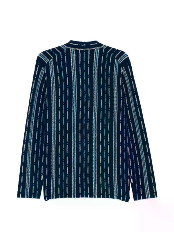 Guest In Residence Striped V-neck Cardigan