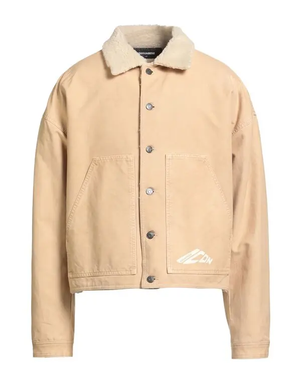 Dsquared2 Canvas Jacket With Sherpa Interior