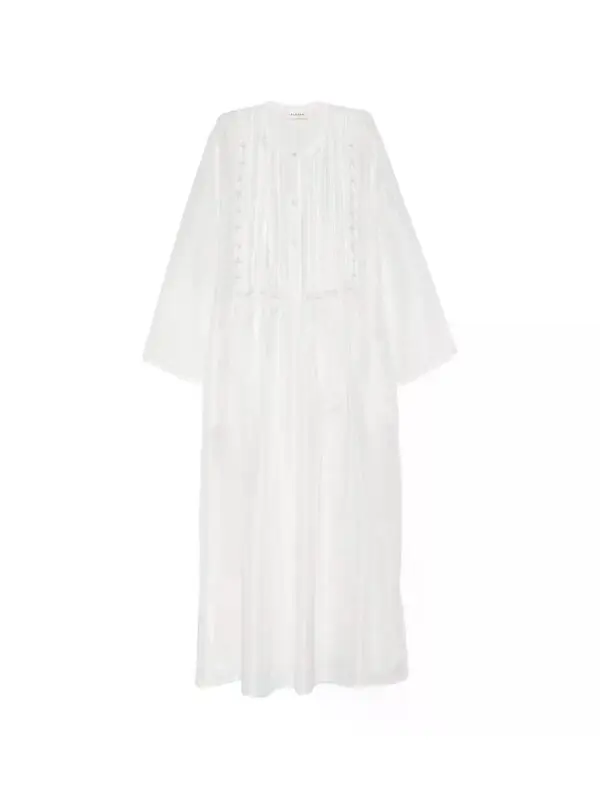 P.a.r.o.s.h Sadio Beaded Midi Dress - White