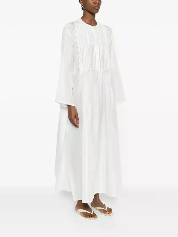 P.a.r.o.s.h Sadio Beaded Midi Dress - White