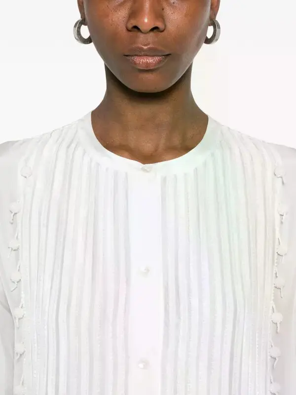 P.a.r.o.s.h Sadio Beaded Midi Dress - White