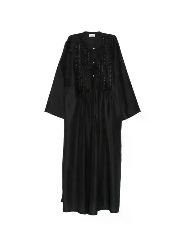 P.a.r.o.s.h Sadio Bead-embellished Midi Dress - Black