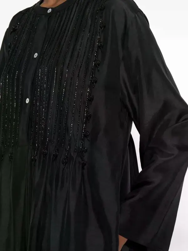 P.a.r.o.s.h Sadio Bead-embellished Midi Dress - Black