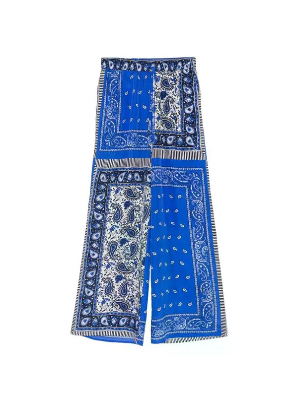 P.a.r.o.s.h Paisley Print Palazzo Pants - Blue