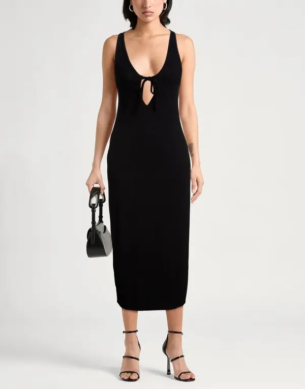 Joah Brown Midi Knit Bodycon Dress