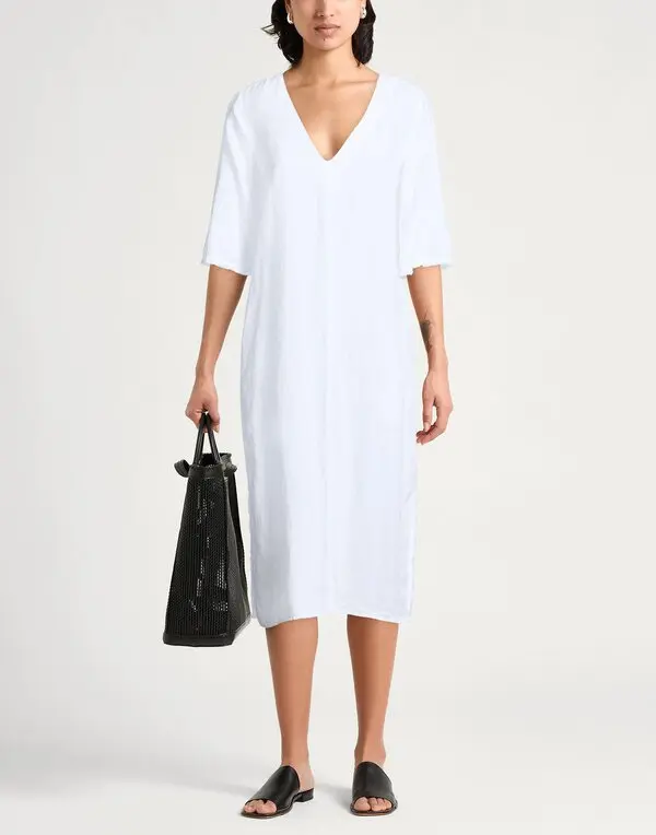 120% Lino Linen Midi Kaftan Dress