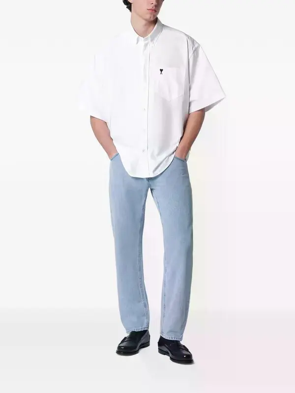 PT TORINO Buttoned Straight Leg Jeans - Blue