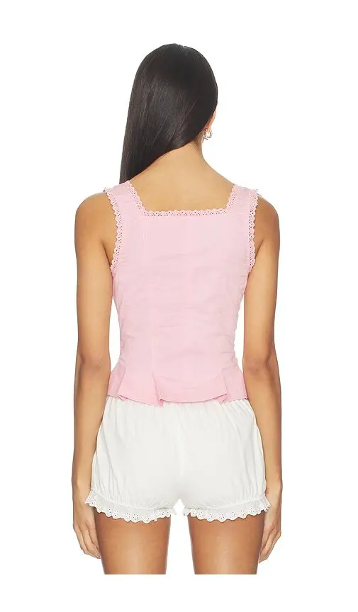 Free People Bridgette Corset Top - Pink Nectar
