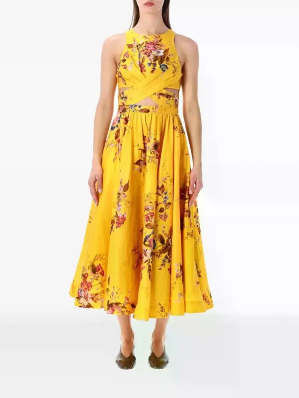 Zimmermann Patience Midi Dress - Yellow