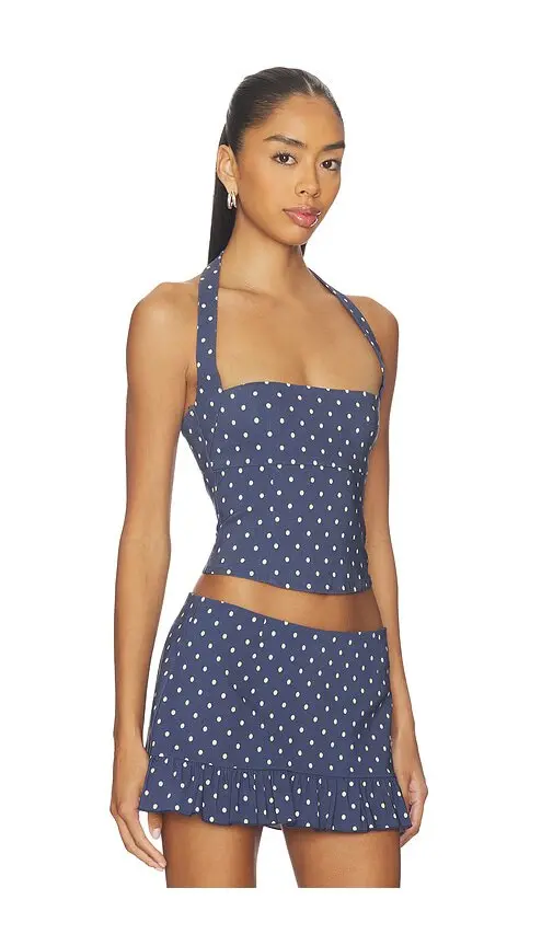 TIGER MIST Halter Tie Bustier Top