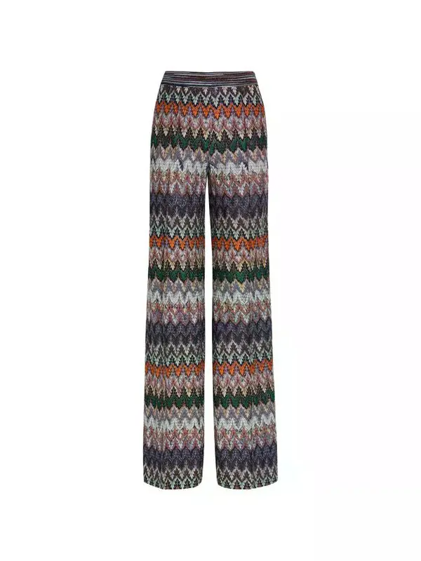 Missoni Patterned Wide Leg Trousers - Blue