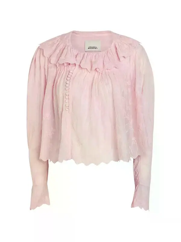 Isabel Marant Zelly Ruffled Button Blouse - Pink