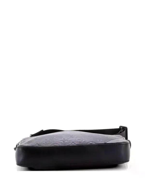 LOUIS VUITTON Duo Messenger Bag Monogram Shadow Leather - Black